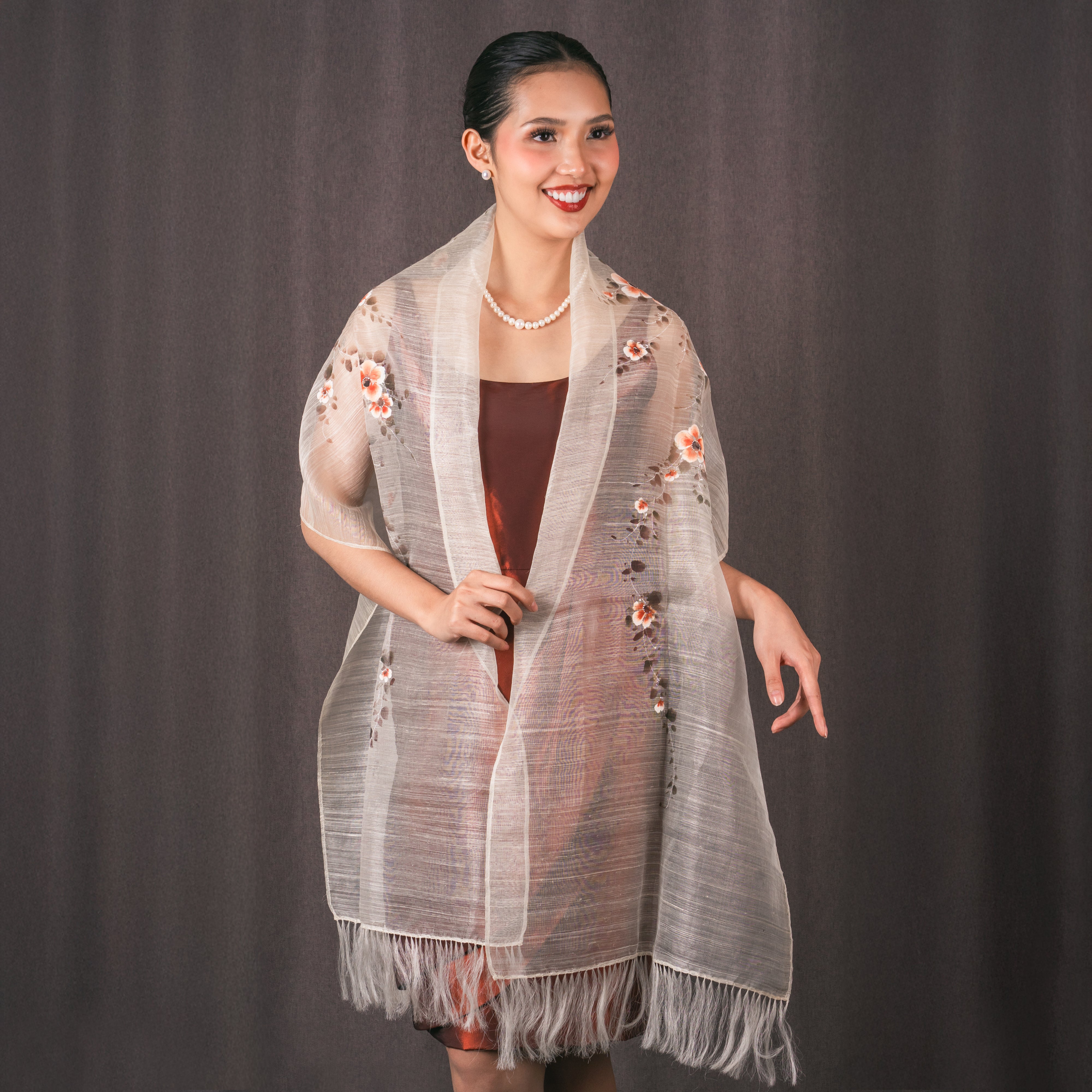 Piña Silk Hand Painted Shawl – TESOROS