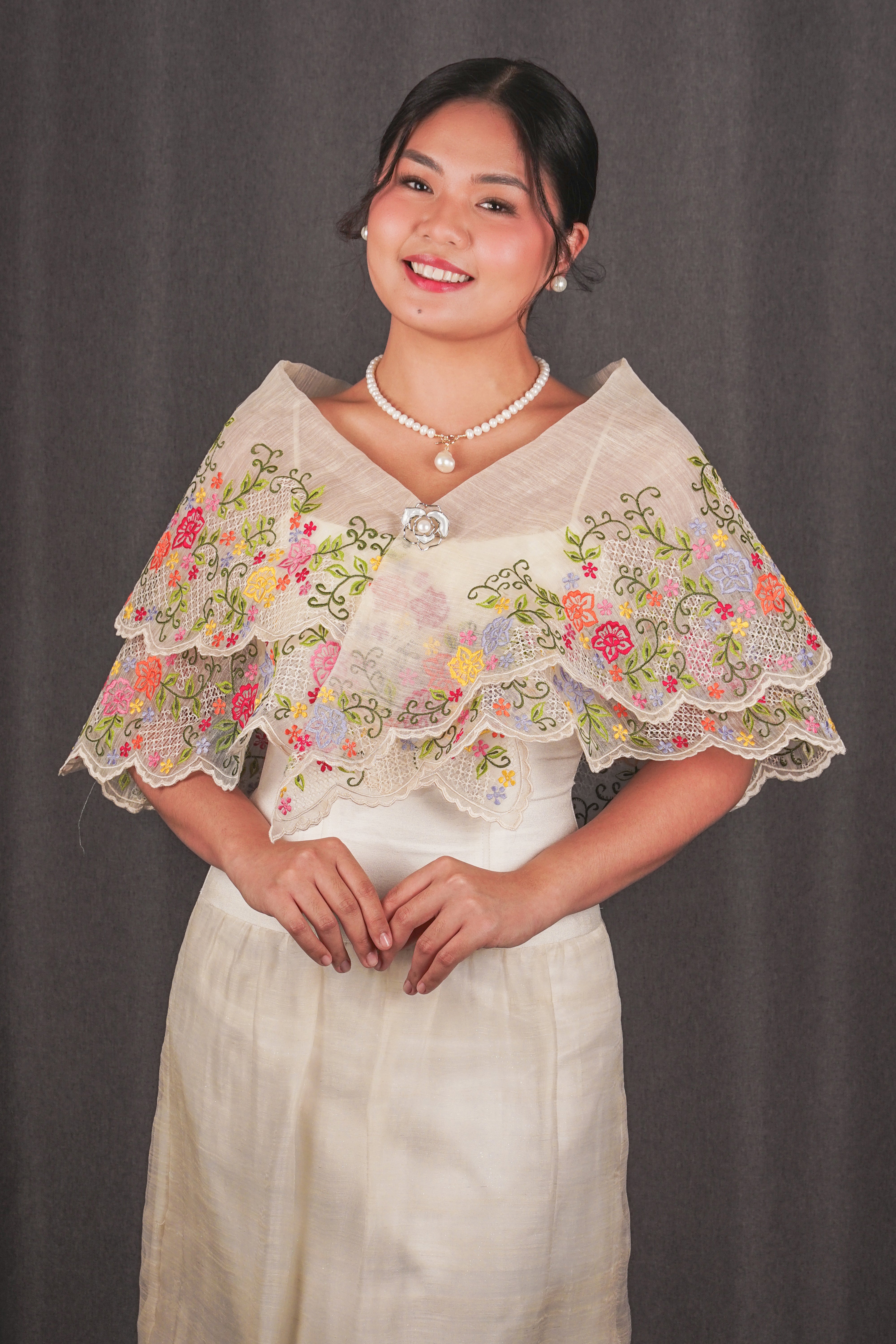 Piña Silk Joan Alampay Colored Embroidery – TESOROS