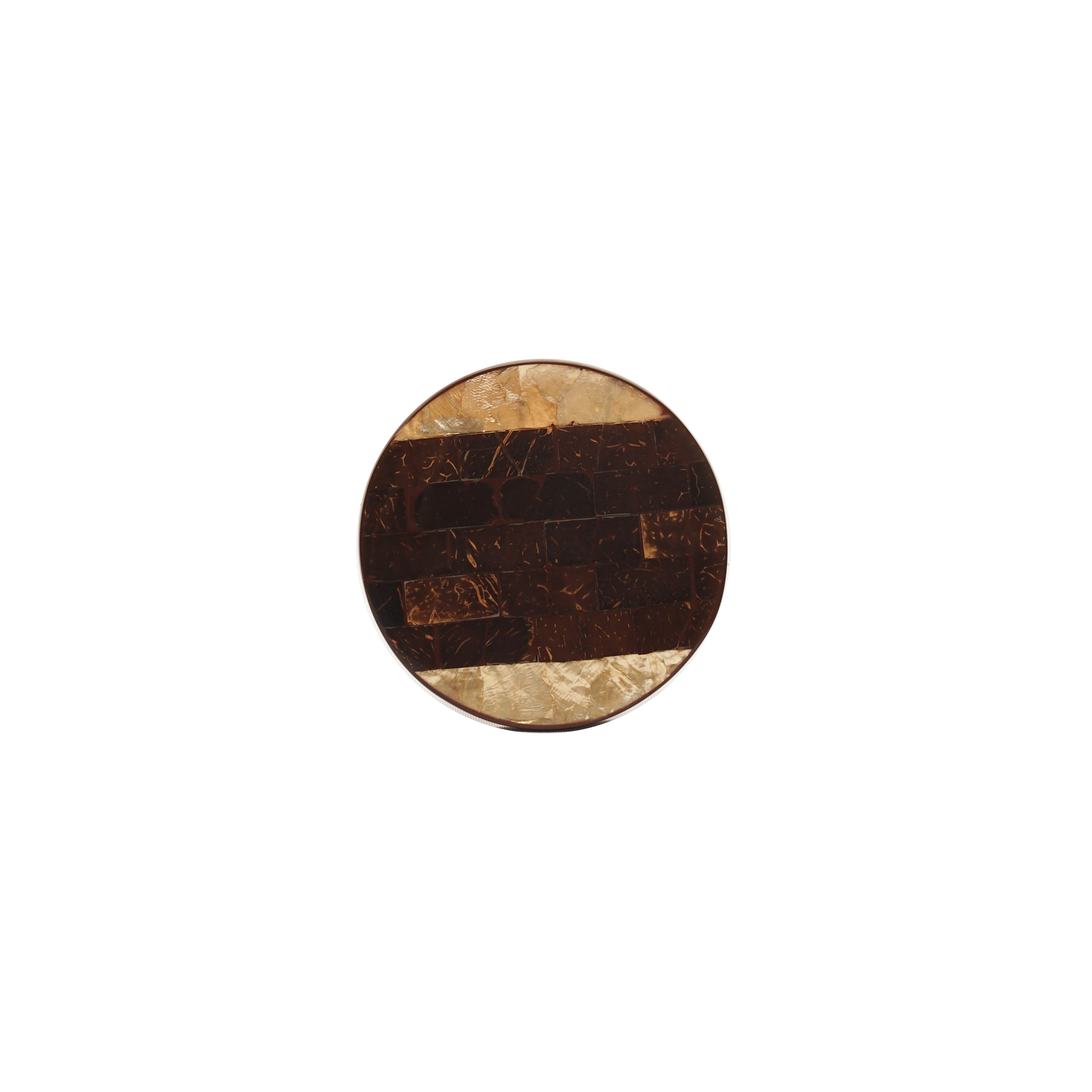 Golden Brown Paya Capiz Round Coaster – TESOROS